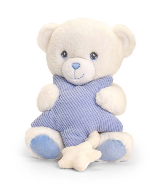 Keel Toys Keeleco Bear with Star Musical Soft Toy Blue 20cm – Kids ...